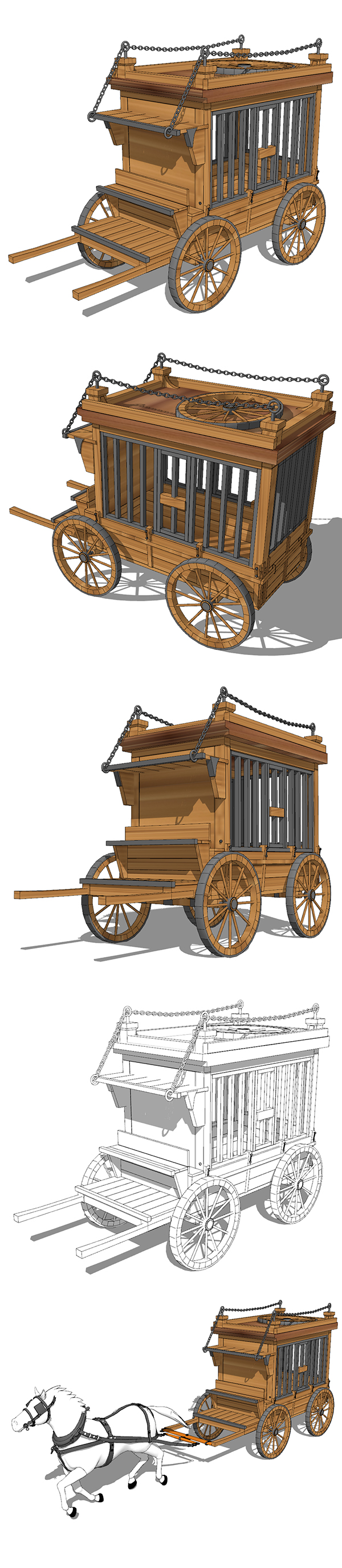 Fantasy Carriage Series 7, Seven Types of Commoners' Carriage
