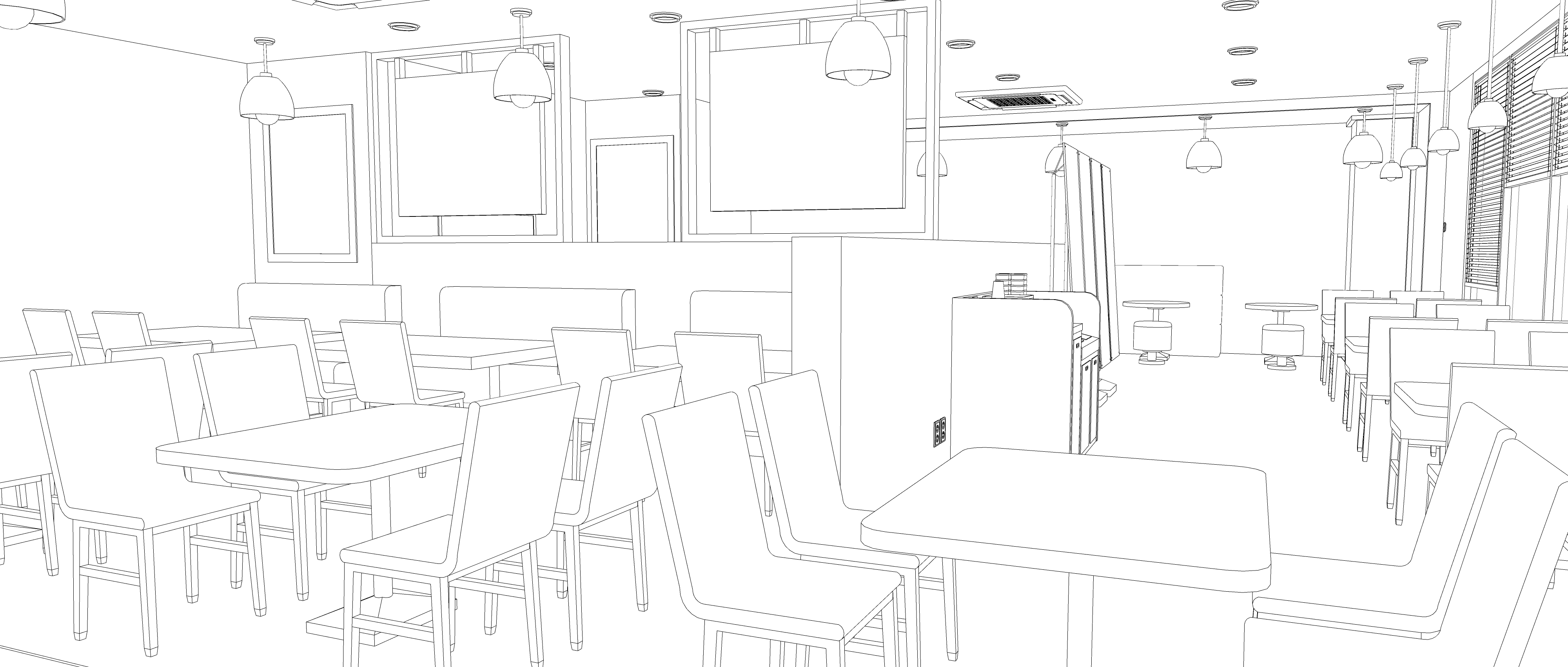 Commercial Space Background - Fast-food Restaurant