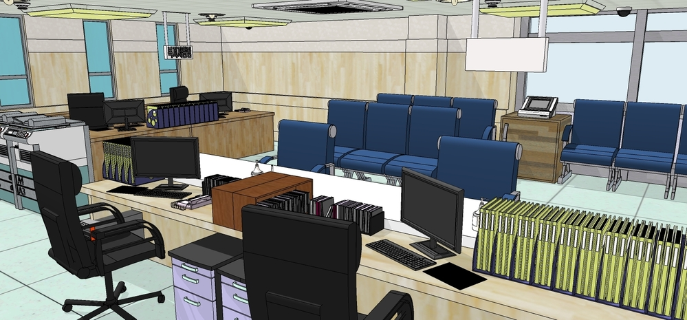 Inside the community center