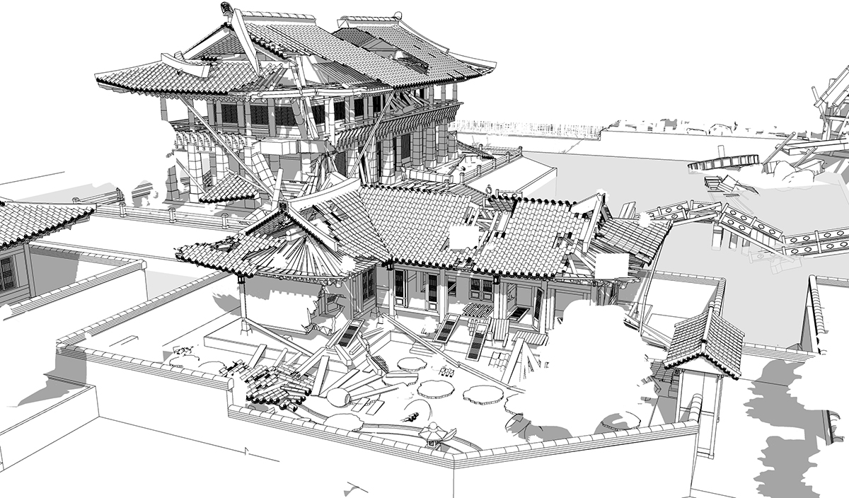 Gyeongseong Scandal - Hanok Building and Hanok Garden (ruin)