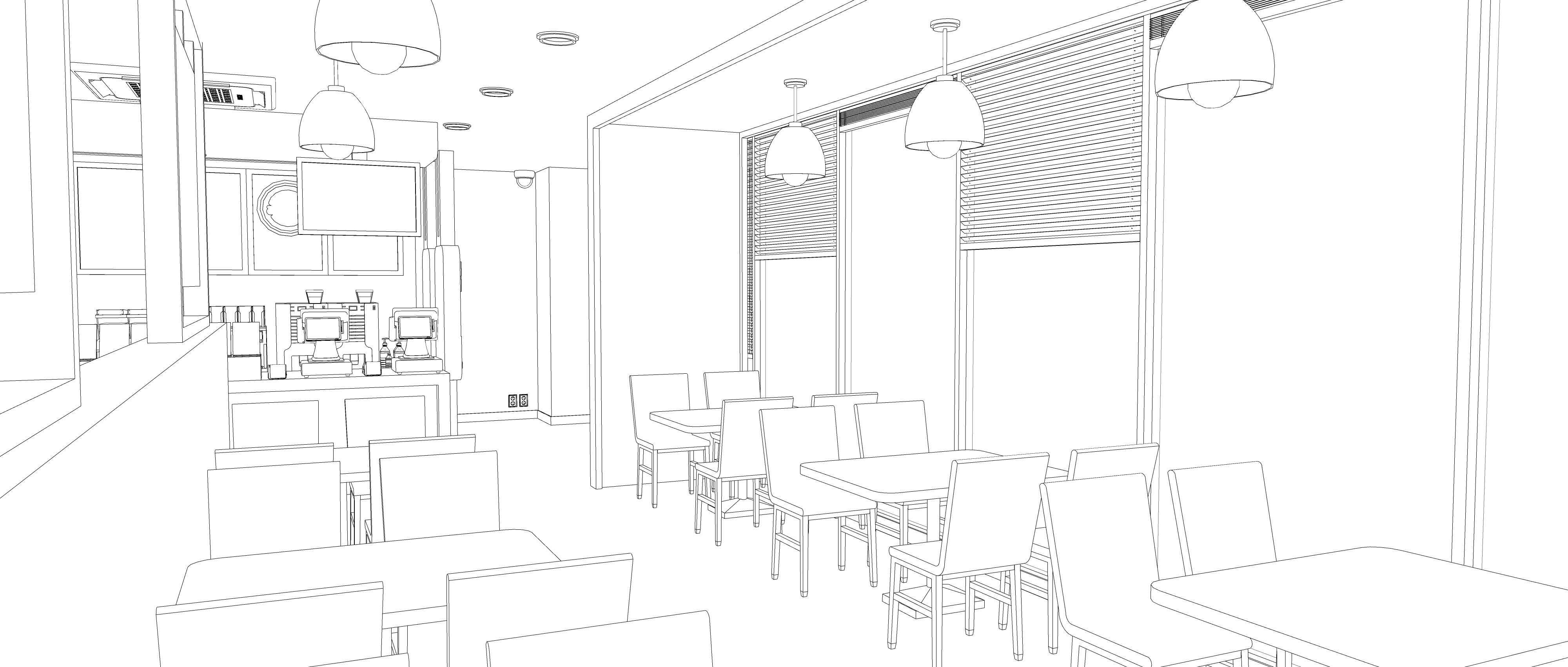 Commercial Space Background - Fast-food Restaurant