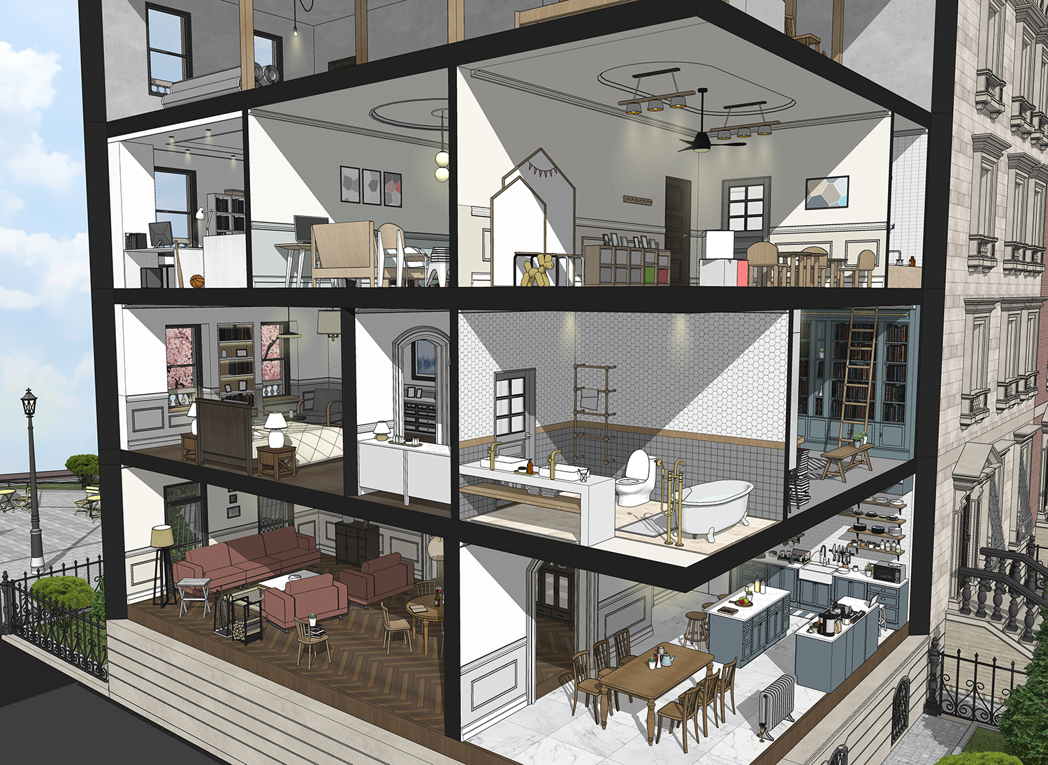 Four Seasons American Village - Middle Class Apartment