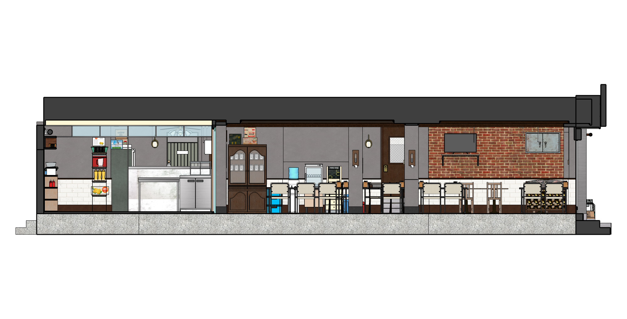 Old Local Chicken Restaurant Interior & Exterior