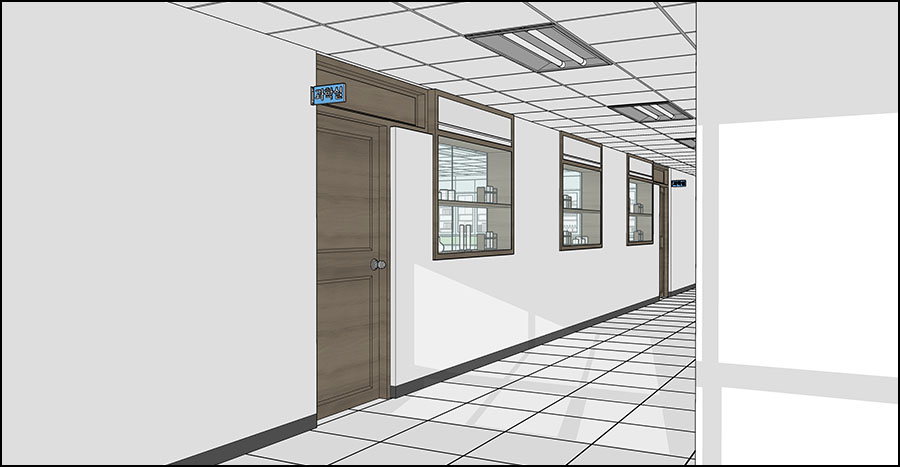 School Science Lab & Corridor