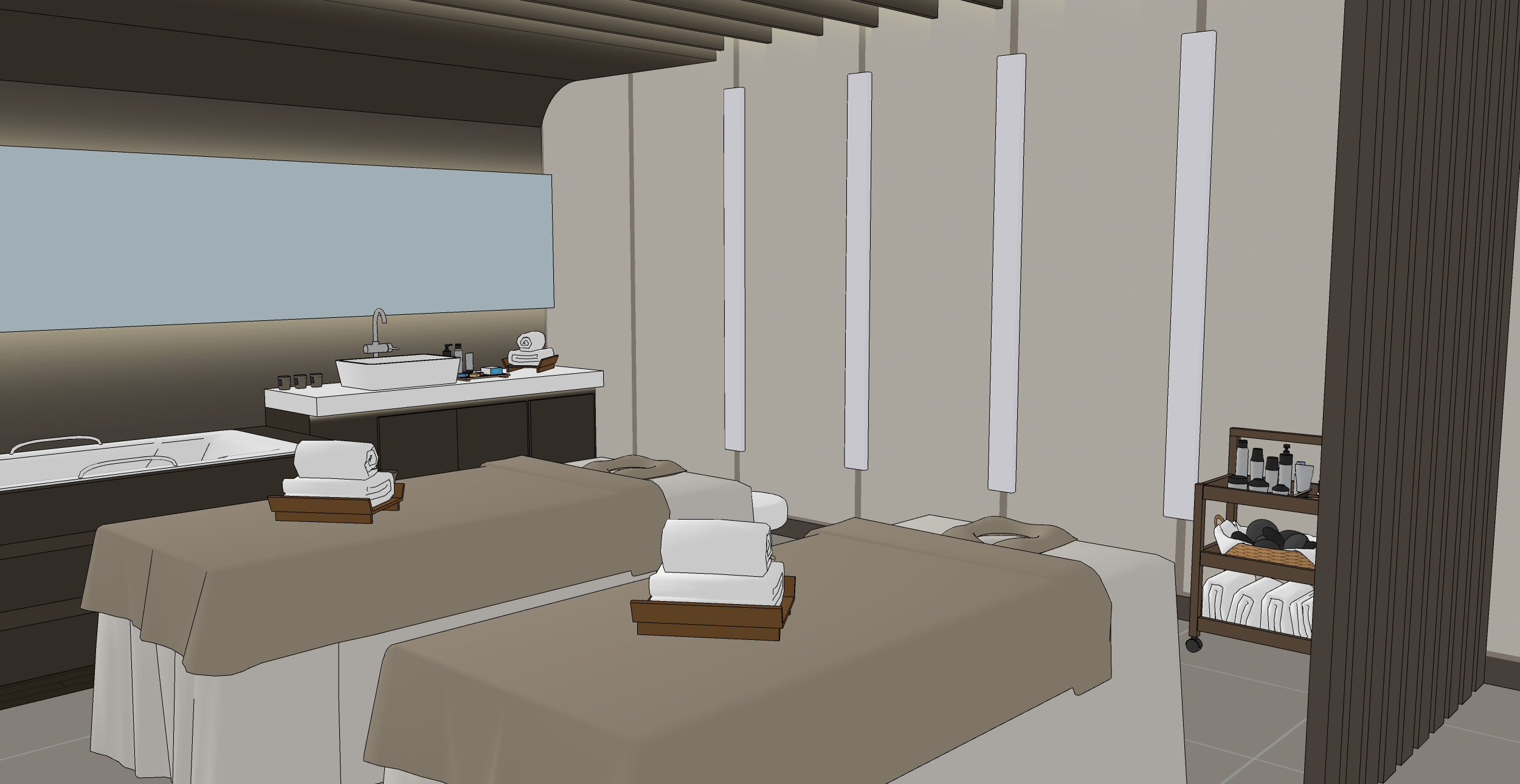 Massage Shop with Building Exterior