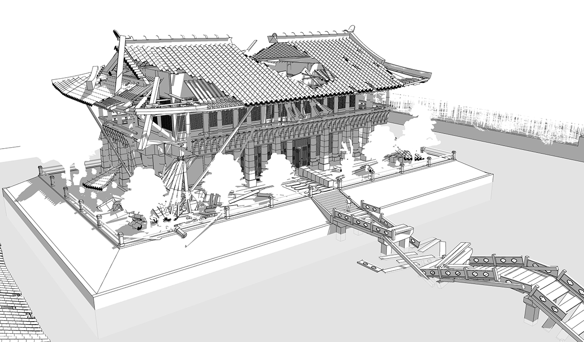 Gyeongseong Scandal - Hanok Building and Hanok Garden (ruin)