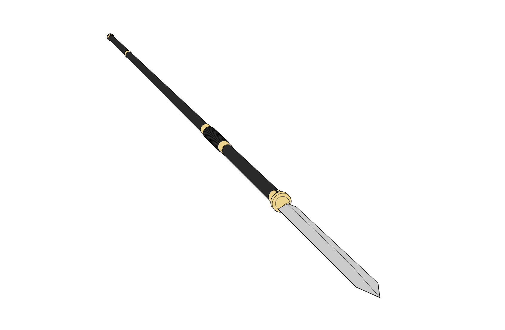 3D Weapons - Official Spear Kudayari (Japanese Spear)