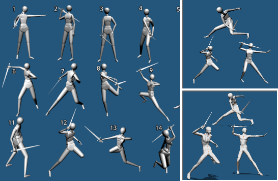One Handed Sword Fighting Poses